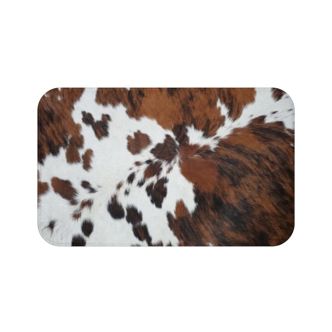 Cowhide Print Bath Mat Faux Cowhide Bath Rug Cow Hide - Etsy
