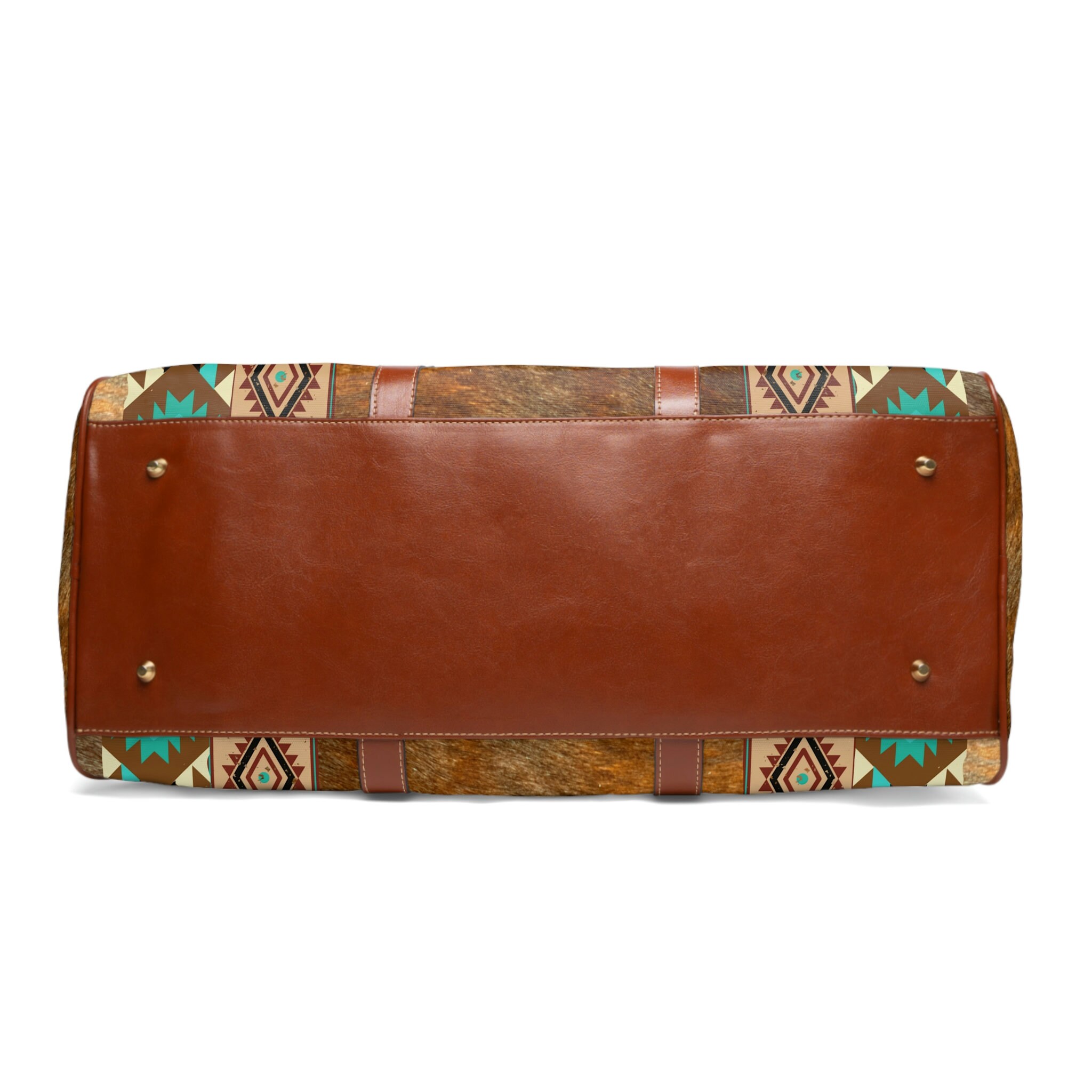 Western Cowhide Print Travel Bag | Southwestern Cactus Duffel Bag ...