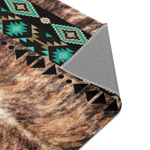 Cowhide Print Area Rug | Western Faux Cowhide Accent Rug | Southwestern ...