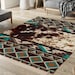 Western Cowhide Print Area Rug | Boho Western Accent Rug | Southwestern ...