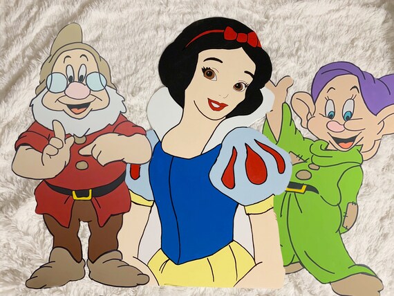 Snow White Party Prop Seven Dwarves Decoration Character Cut | Etsy