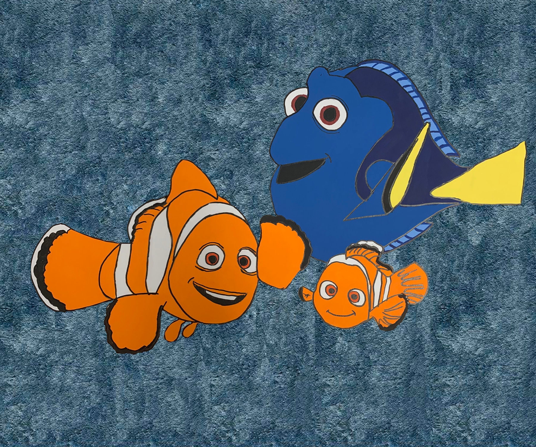 Finding Nemo Party Prop Room Decoration 2 Ft Marlin Nemo Dory | Etsy