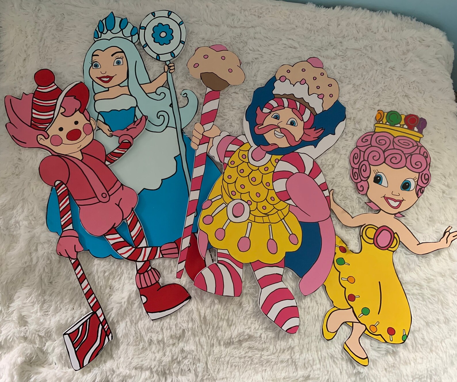 Candy Land Party Props Character Cut Outs Birthday Party Decoration ...