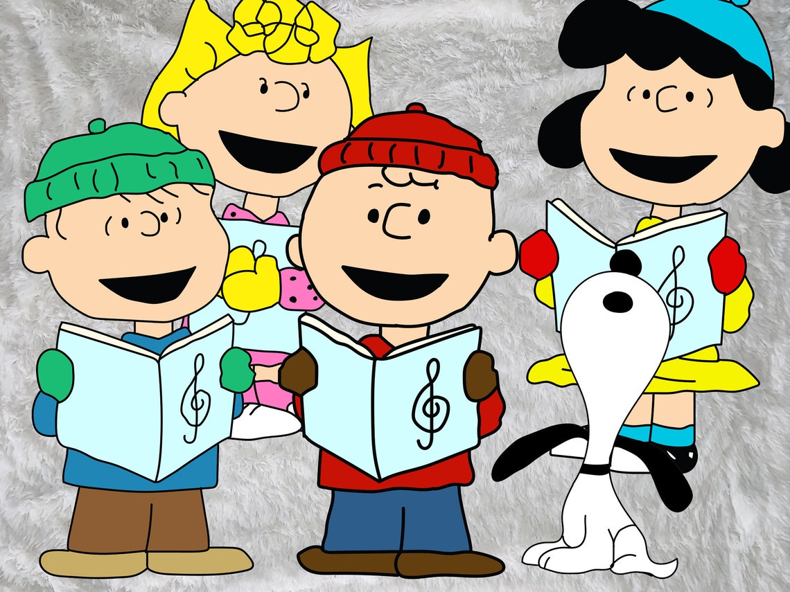 Peanuts Christmas Carolers Charlie Brown Cut Outs Indoor Party ...