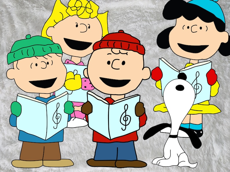 Peanuts Christmas Carolers Charlie Brown Cut Outs Indoor Party ...