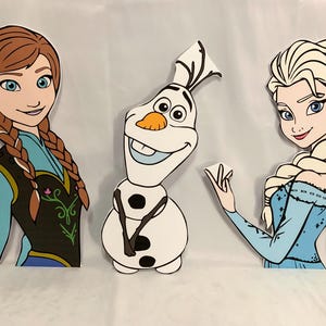 Frozen Party Prop Character Cut Out Standee Elsa Anna Olaf Disney Party ...