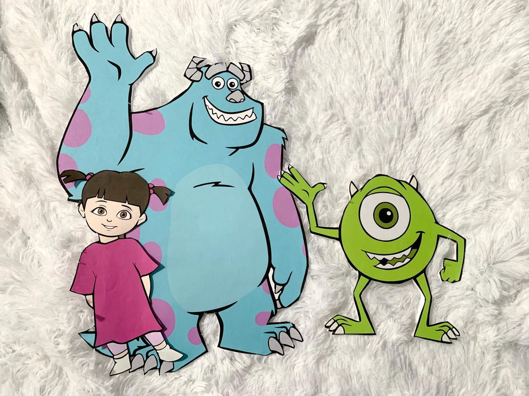 Monster's Inc. Hand Painted Party Prop Disney Pixar Character Cut Out ...