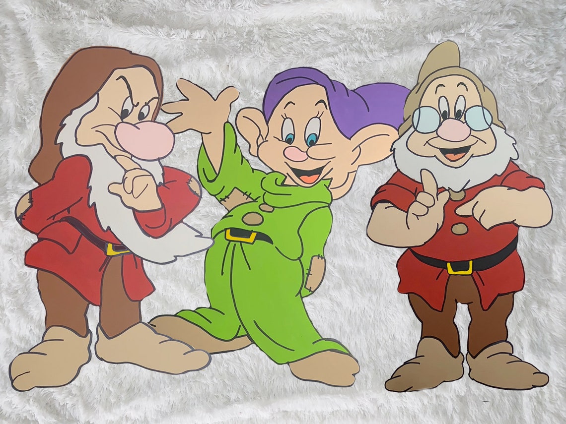 Snow White Party Prop Seven Dwarves Decoration Character Cut | Etsy