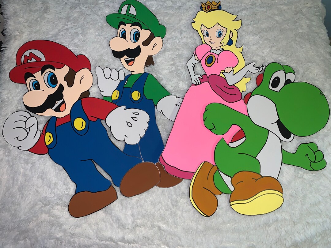 Super Mario Bros. Party Prop Cutout 1 Mario Character Standee 2 Ft - Etsy