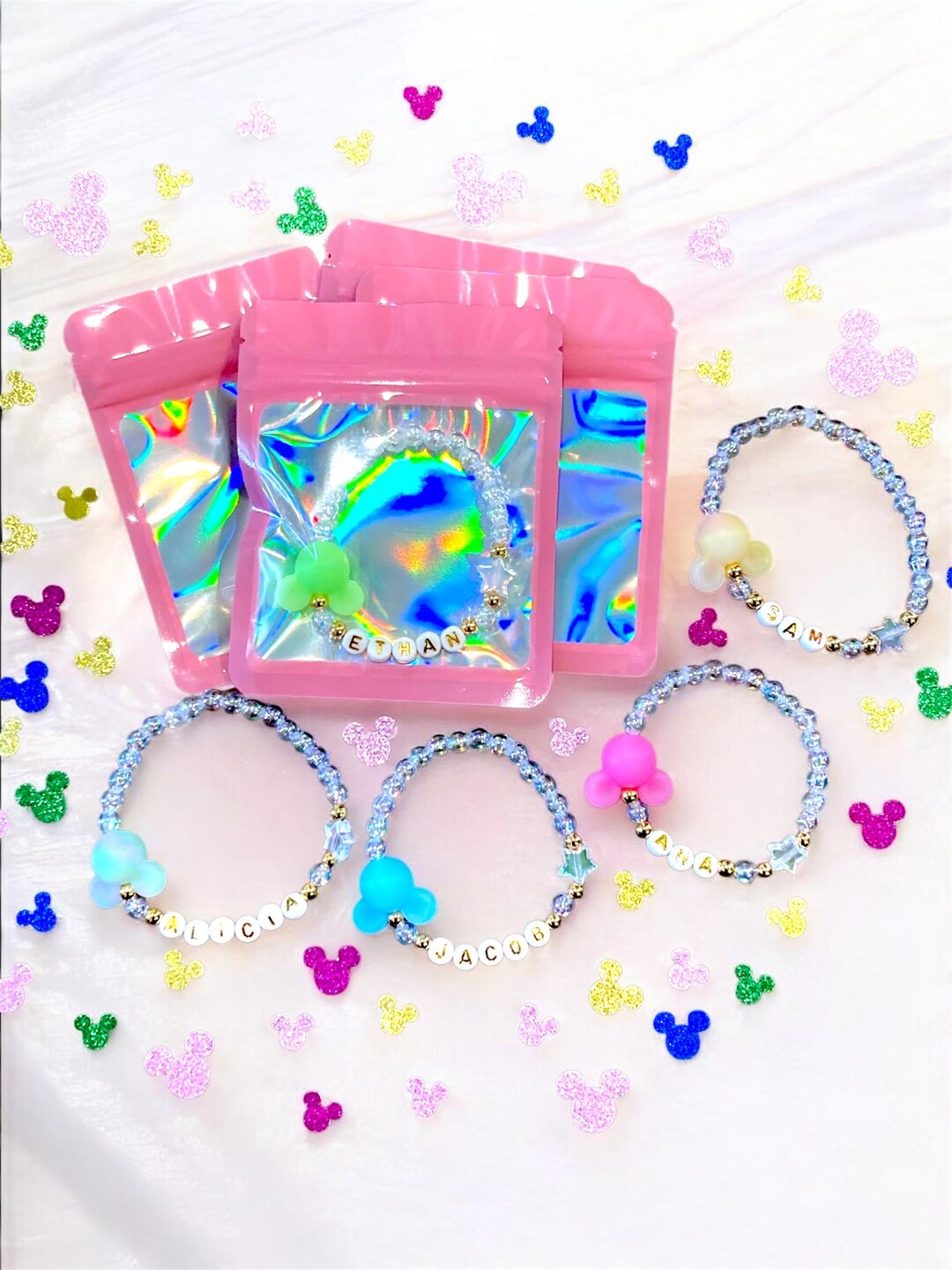 Mouse Glow Bracelet, Pixie Dust Gift, Friendship Name Trading Bracelet ...