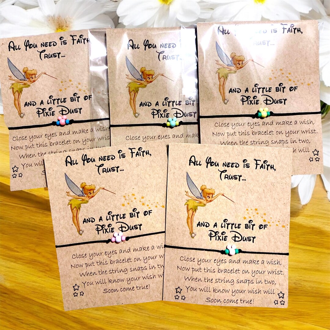 Fairy Dust Wish, Pixie Dust Wish Bracelet, Fairy Wish, Party Favor, Wish Bracelet, Gift, Gift ...