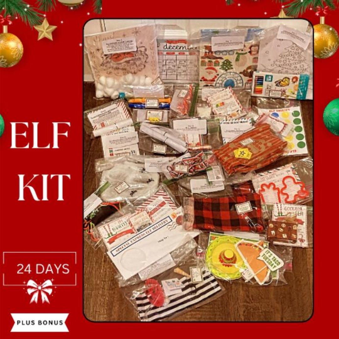 Elf Kit, 12, 24, or 27 Days of Christmas, Elf Props, Elf Accessories ...