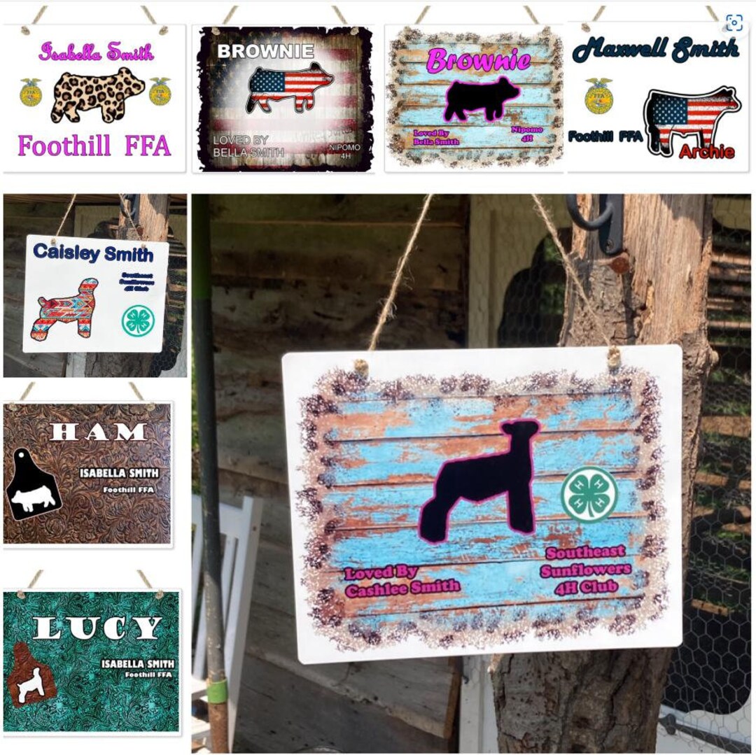 Horse Stable Name Sign, Customized Stall Sign, Animal Show ...