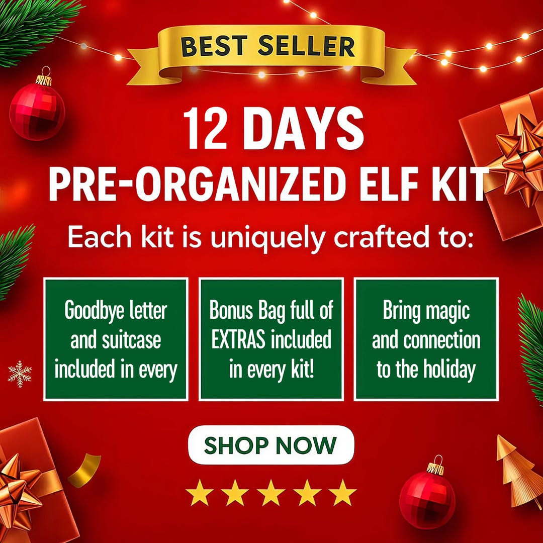 12/24 Day Elf Activity Kit, Elf Prop Kit, Elf Arrival, Elf Games, 12/24 ...