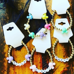 Disney Bracelet, Customizable Bracelet, Mickey Bead Bracelet, Disney ...