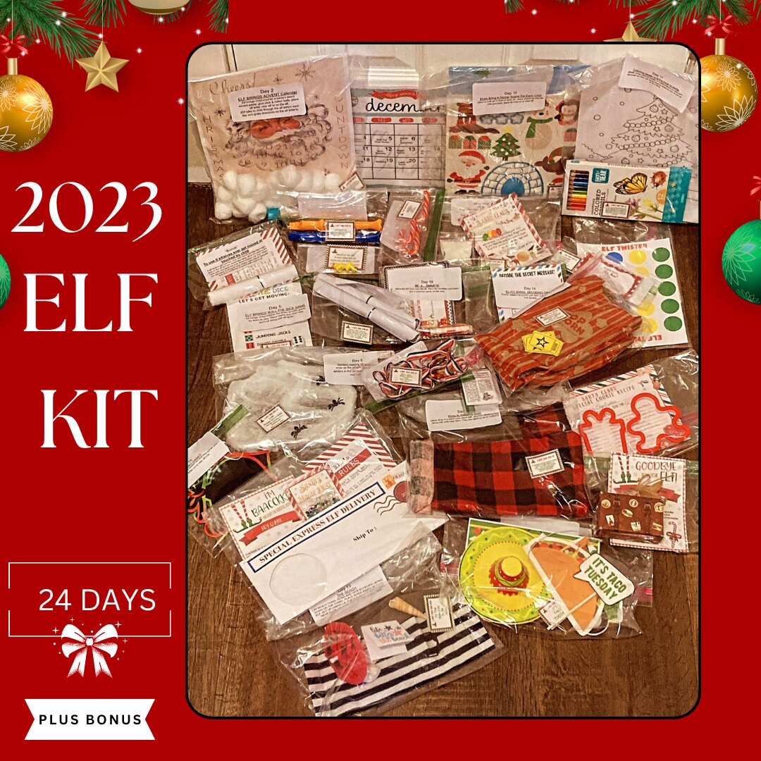 24-day Christmas Elf Activity Kit, Elf Props, Elf Mischief, Elf ...