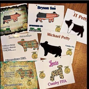 Stock Show Barn Sign, Barn Stall Sign, Fair Sign, Show Animal Sign ...