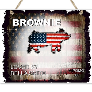 Stock Show Barn Sign, Barn Stall Sign, Fair Sign, Show Animal Sign ...