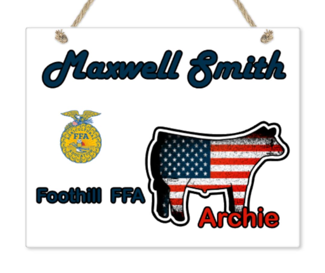 Stock Show Signs, Show Pig Sign, Show Cow Sign, Livestock Show Stall ...