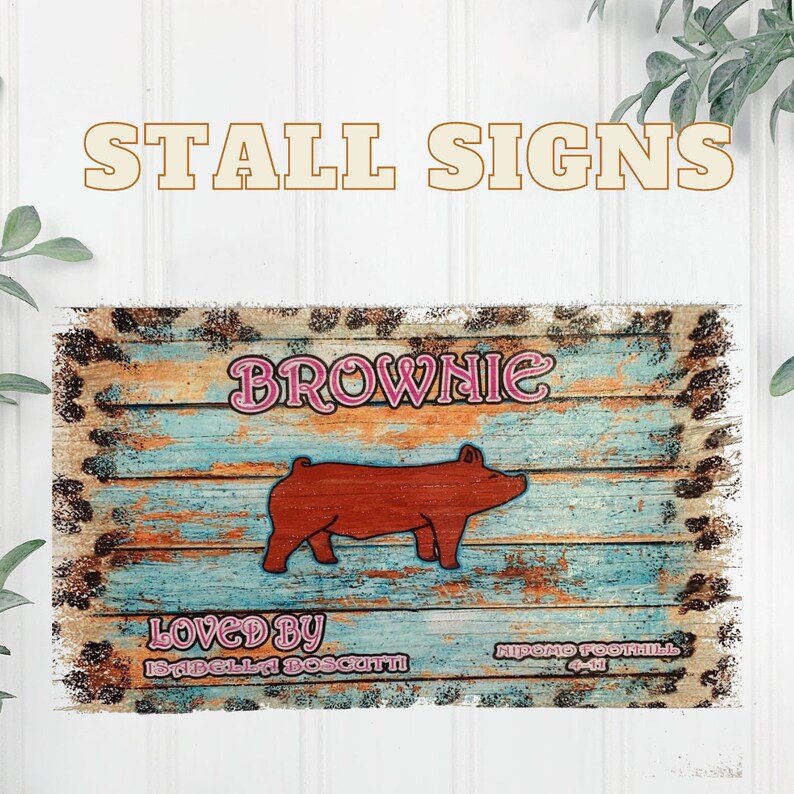 Stock Show Barn Sign Barn Stall Sign Fair Sign Show Animal - Etsy