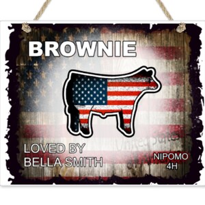 Stock Show Barn Sign, Barn Stall Sign, Fair Sign, Show Animal Sign ...