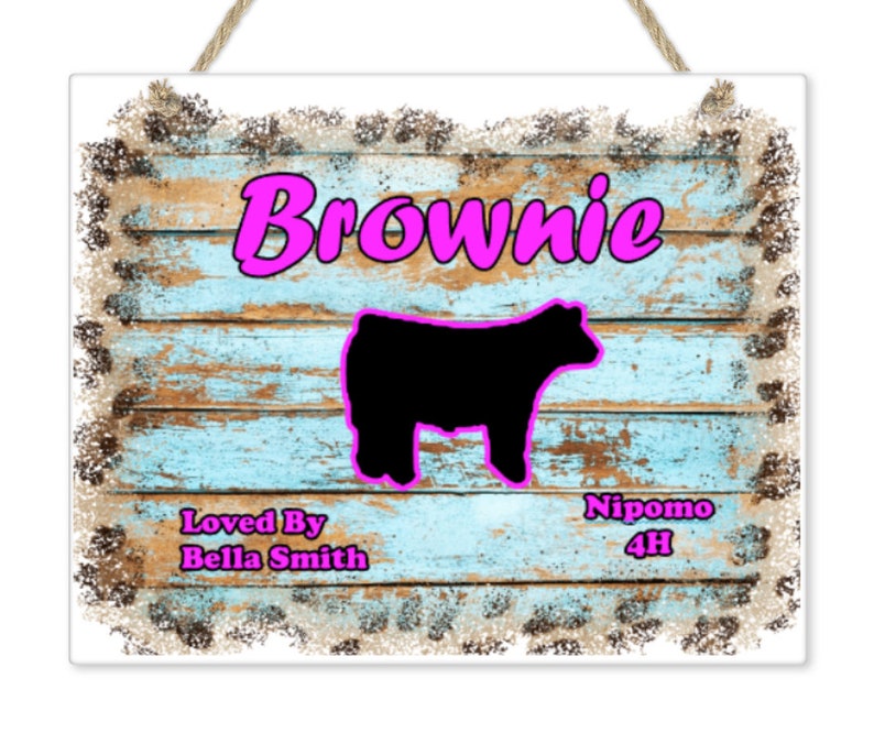 Stock Show Barn Sign Barn Stall Sign Fair Sign Show Animal - Etsy