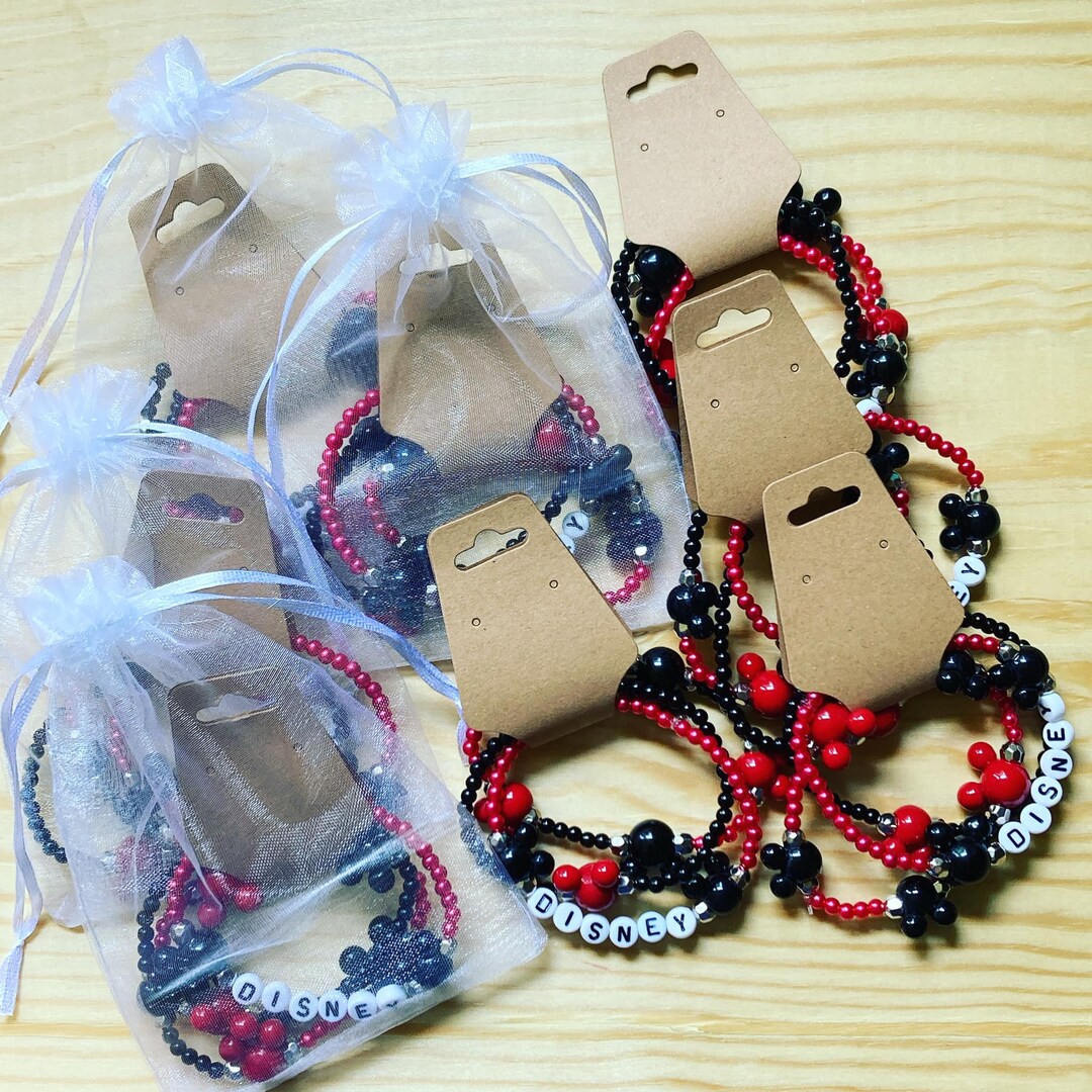 Mickey Three Bracelet Stack , Personalized Bracelet, Mickey Bracelet, Custom Bracelet, Arm Candy ...