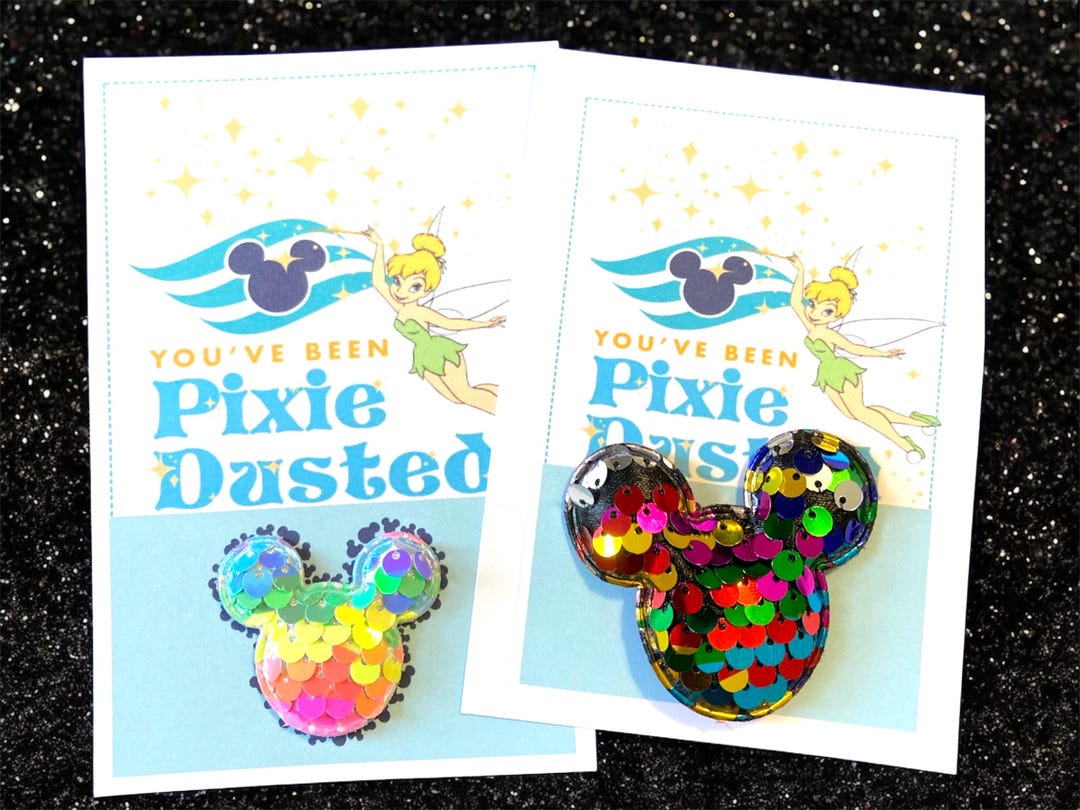 Sequin Mickey Cruise Pal for Fish Extender Gifts, Disney Cruise Pixie Dust, Fish Extender Tag - Etsy