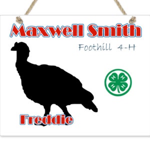 Stock Show Signs, Show Pig Sign, Show Cow Sign, Livestock Show Stall ...