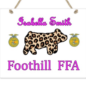 Stock Show Signs, Show Pig Sign, Show Cow Sign, Livestock Show Stall ...