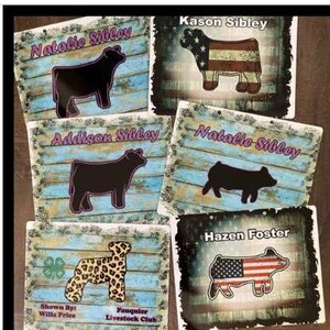 Stock Show Barn Sign, Barn Stall Sign, Fair Sign, Show Animal Sign ...