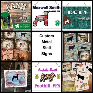 Stock Show Barn Sign, Barn Stall Sign, Fair Sign, Show Animal Sign ...