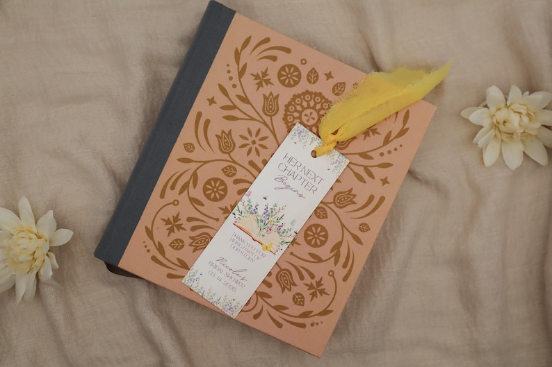 Bookmark Favor Tags for Book Themed Bridal Shower (printed), Her Next ...