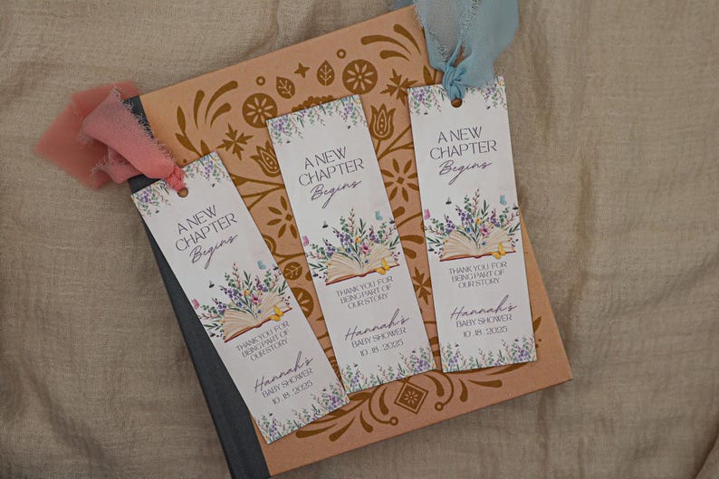 Bookmark Favor Tags for Book Themed Baby Shower (printed), A New ...