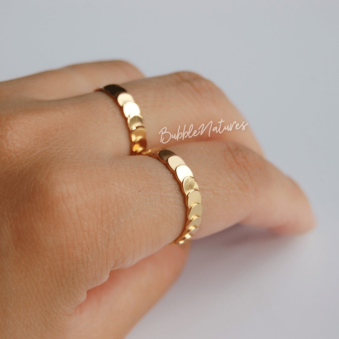 Gold Plated Scale Ring: Stainless Steel Band - Etsy