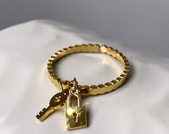 Gold Plated Key Ring - Etsy