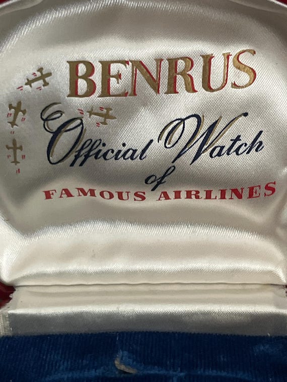 Vintage Benrus Famous Airlines Watch Case - Gem