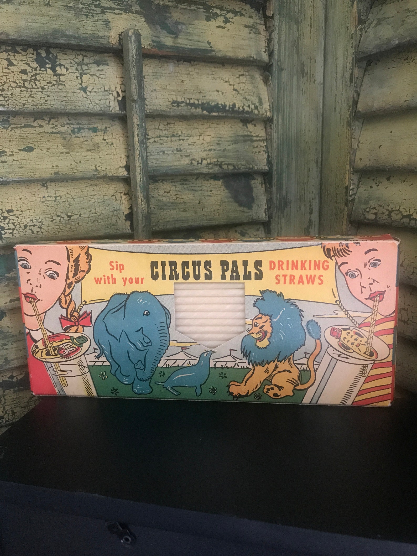 Vintage Circus Pals Drinking Straws - Etsy