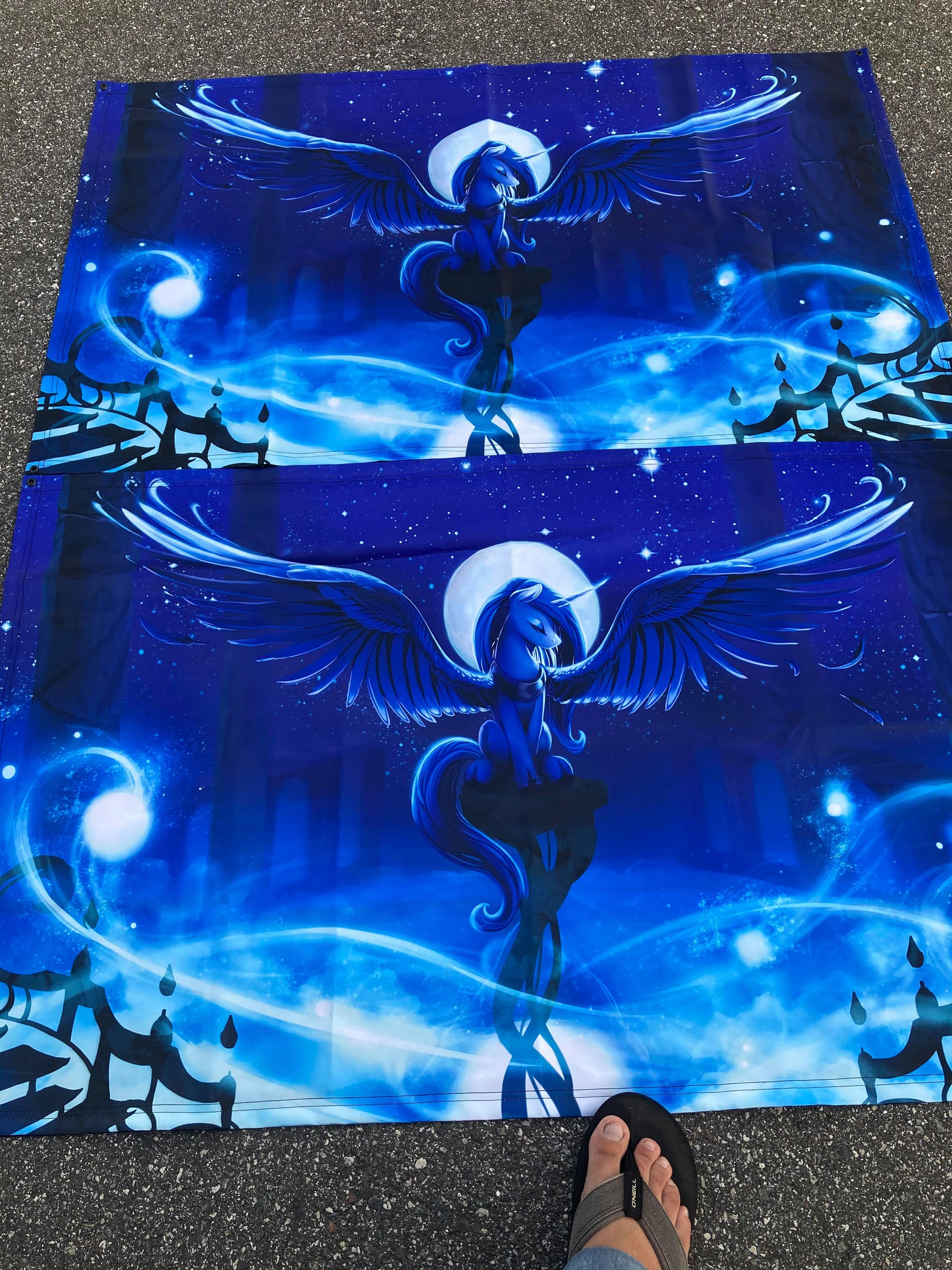 MLP Pony Luna Tapestry 48X30 MLP Flag Pony Wall Decoration - Etsy