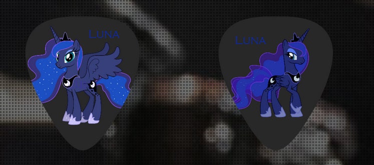 My Little Pony GUITAR PICK - Jewelry - Necklace- Princess Luna - Etsy