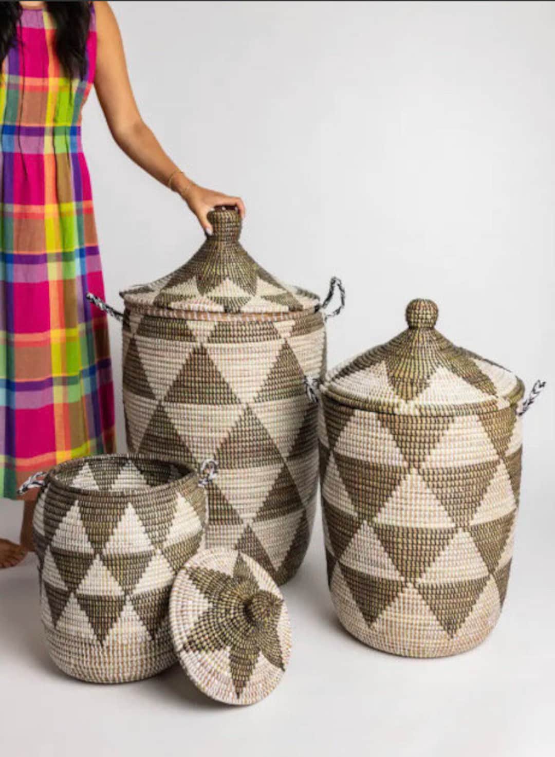 Laundry Basket Senegal Set of 3 XL L M - Etsy