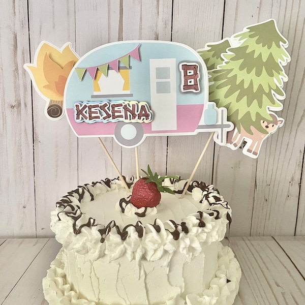 Camping Cake Topper - Etsy