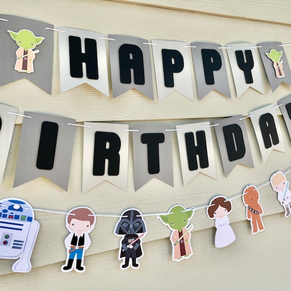 Starwars Birthday Banner - Etsy
