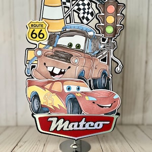 Cars Birthday Party Centerpiece Stand Table Decorations 12 Inch - Etsy