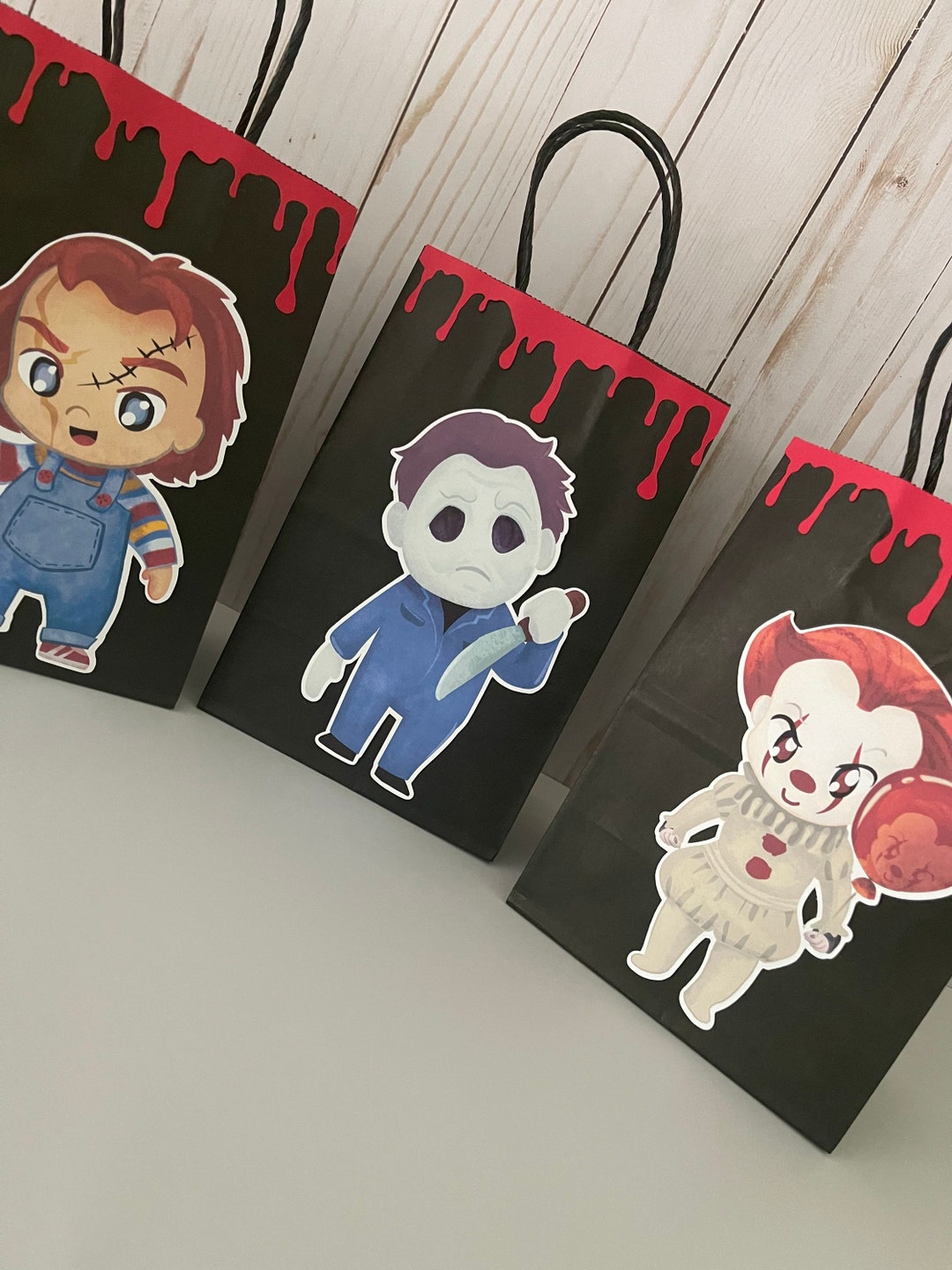 Horror Movie Character Favor Bags: Halloween Birthday Goodie Bags - Etsy
