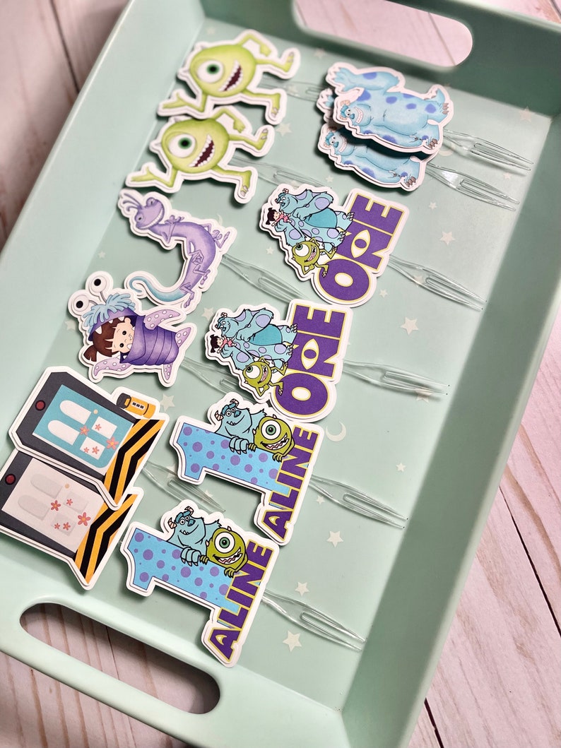 Monsters Cupcake Toppers: Monster Party Decorations, Set of 12 - Etsy