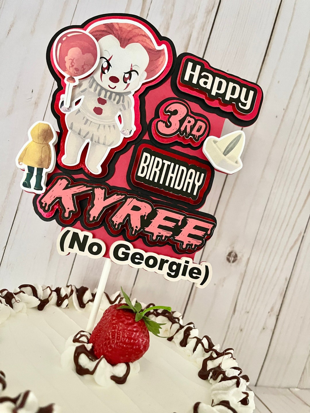 Horror Birthday Cake Topper Halloween Birthday Party Decorations Scary ...