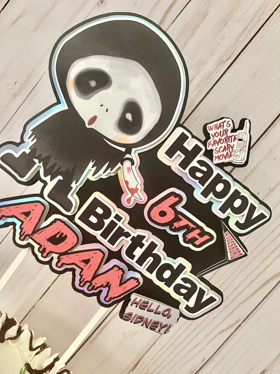 Horror Birthday Cake Topper Scream of Horror Halloween Birthday Party ...