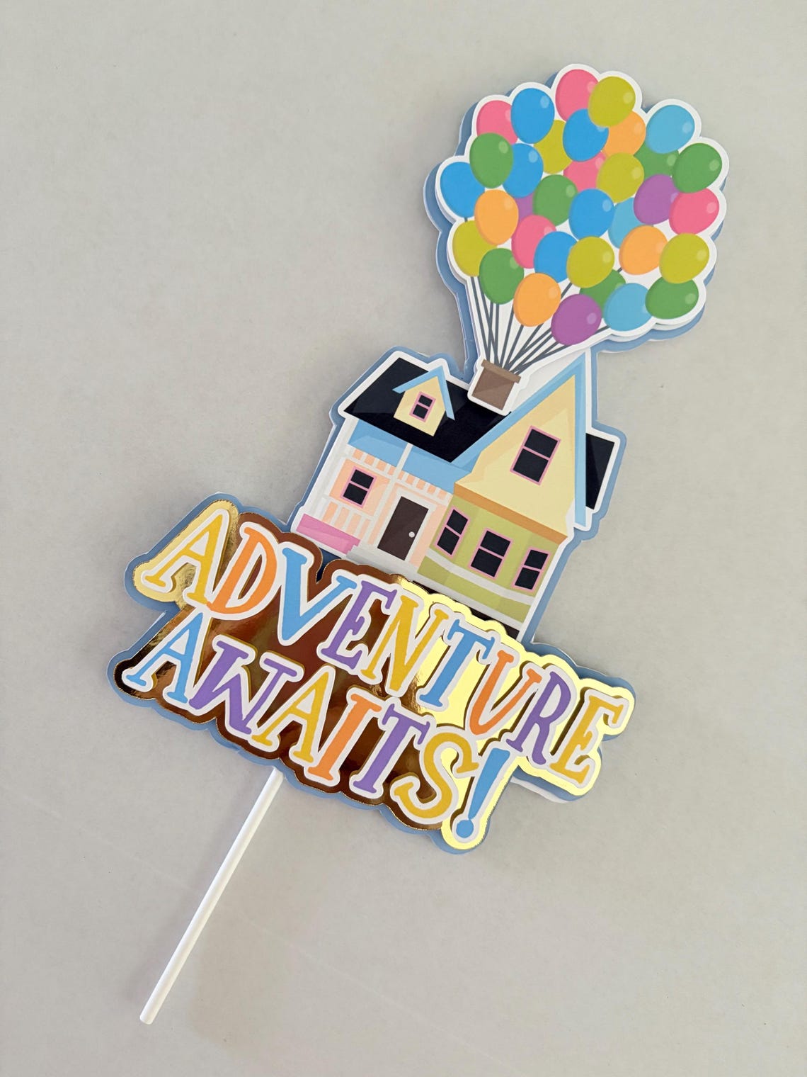 Up Adventure Awaits Cake Topper, Balloon House, First Birthday - Etsy