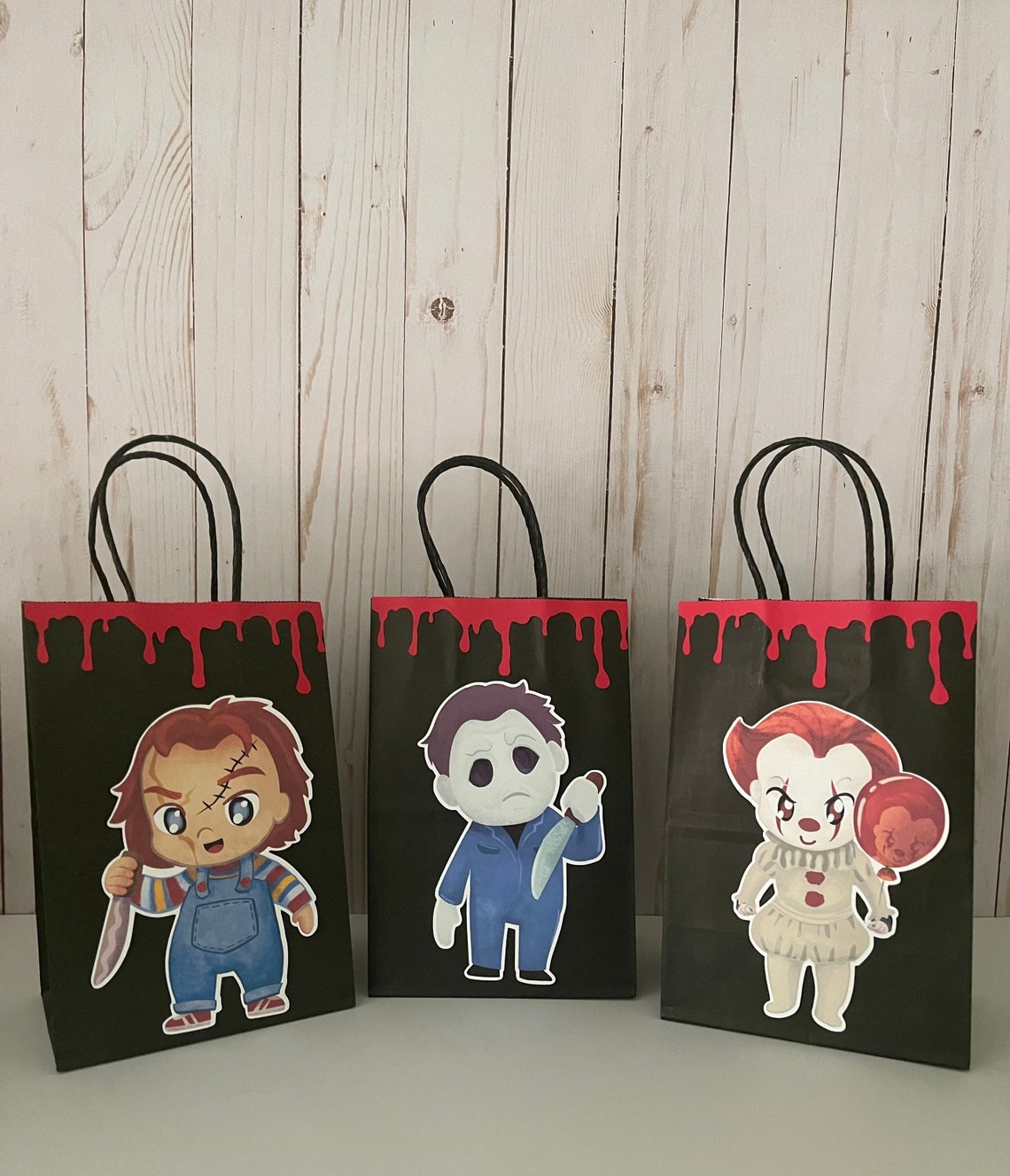 Horror Movie Character Favor Bags: Halloween Birthday Goodie Bags - Etsy